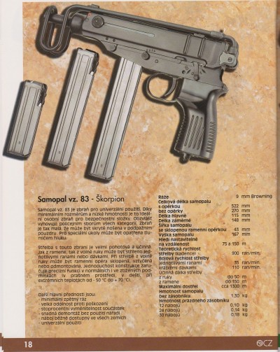 Czech vz.61 Skorpion machine pistol